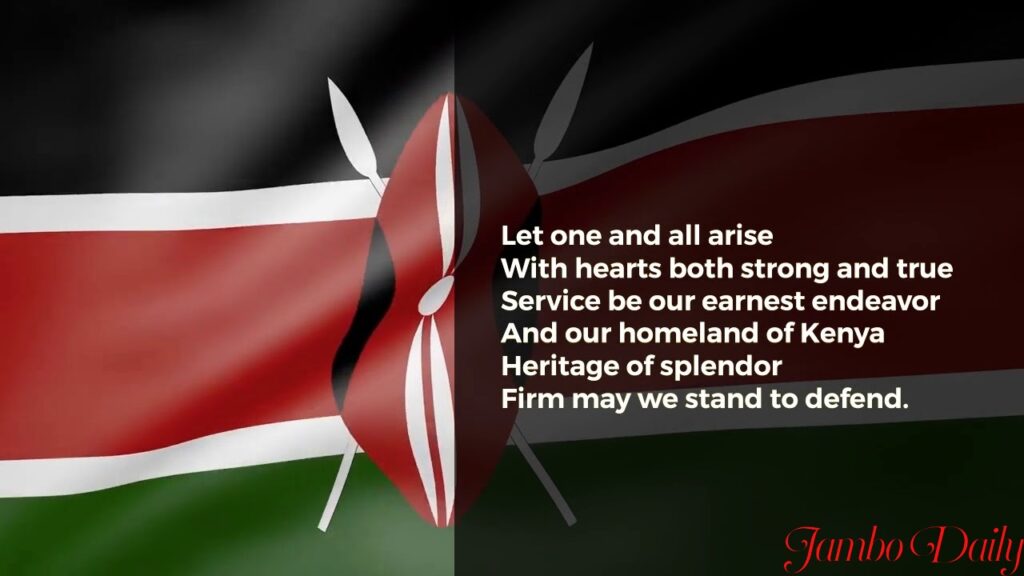 The Kenya National Anthem in English and Kiswahili Lyrics - Jambo Daily
